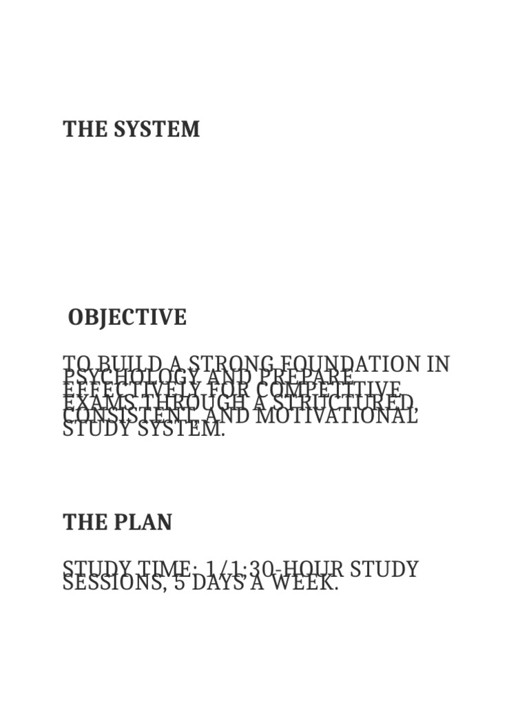 The System | PDF | Cognitive Science | Behavior Modification
