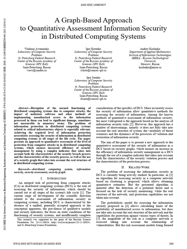 A Graph-Based Approach To Quantitative Assessment Information Security ...