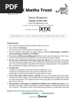 UK Junior Mathematical Challenge 2015 Rules | PDF | Area | Numbers