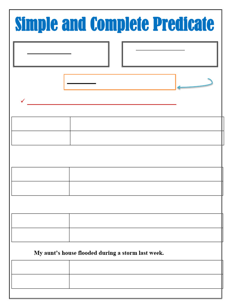 Simple and Complete Predicate | PDF | Subject (Grammar) | Verb