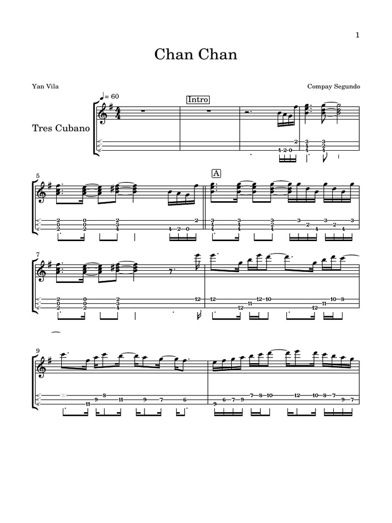 Chan Chan - Tres Cubano | PDF