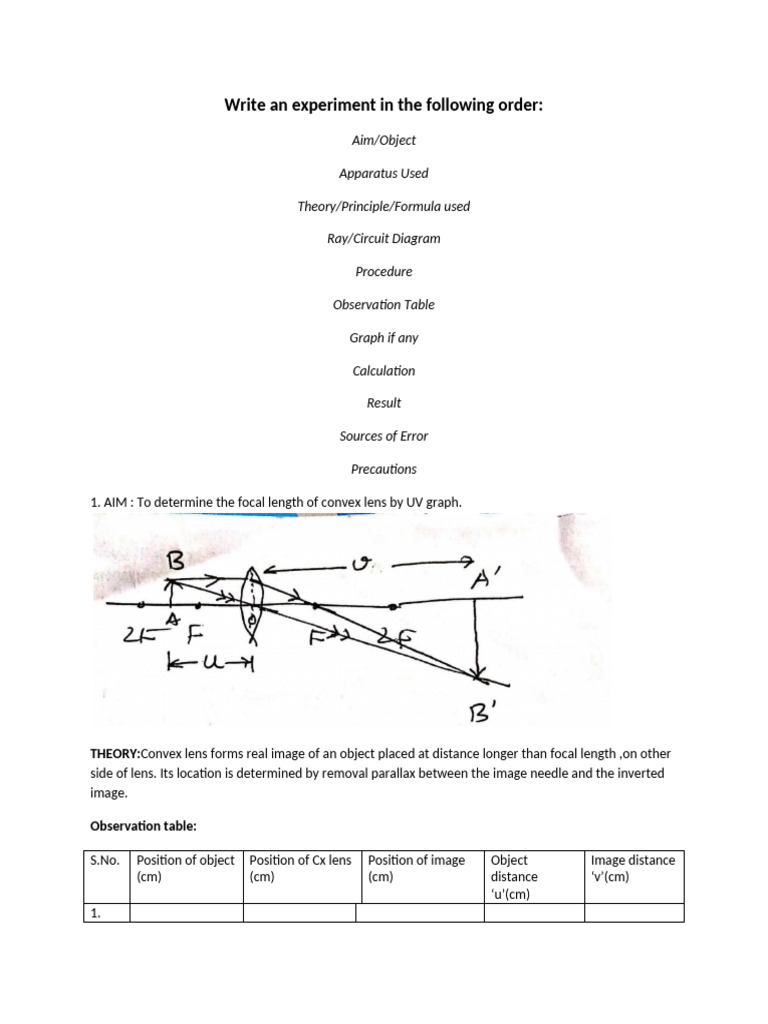 Theory of Physics Practical & Viva Voce Questions-Class 12 (2024-2025) (1) - 1 | PDF | Mirror ...