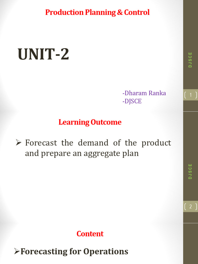 Unit-2 PPT - Part 01 of 02 | PDF | Forecasting | Mean Squared Error