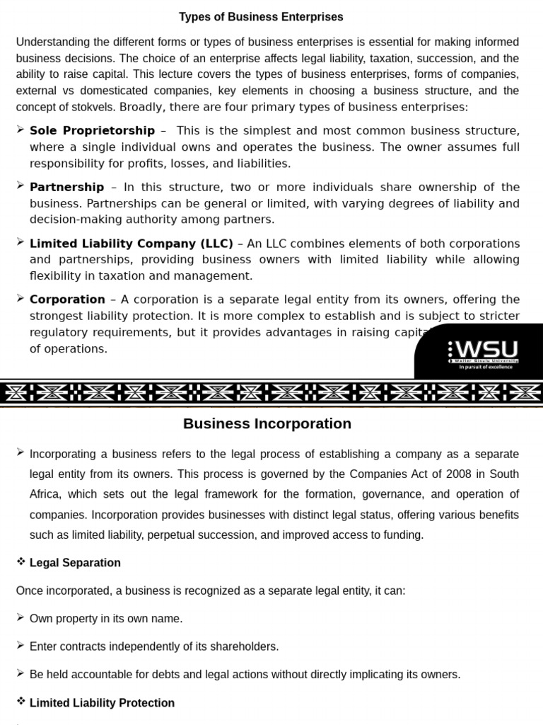 Business Enterpises Types of Companies Class 1 (2) | PDF | Limited ...