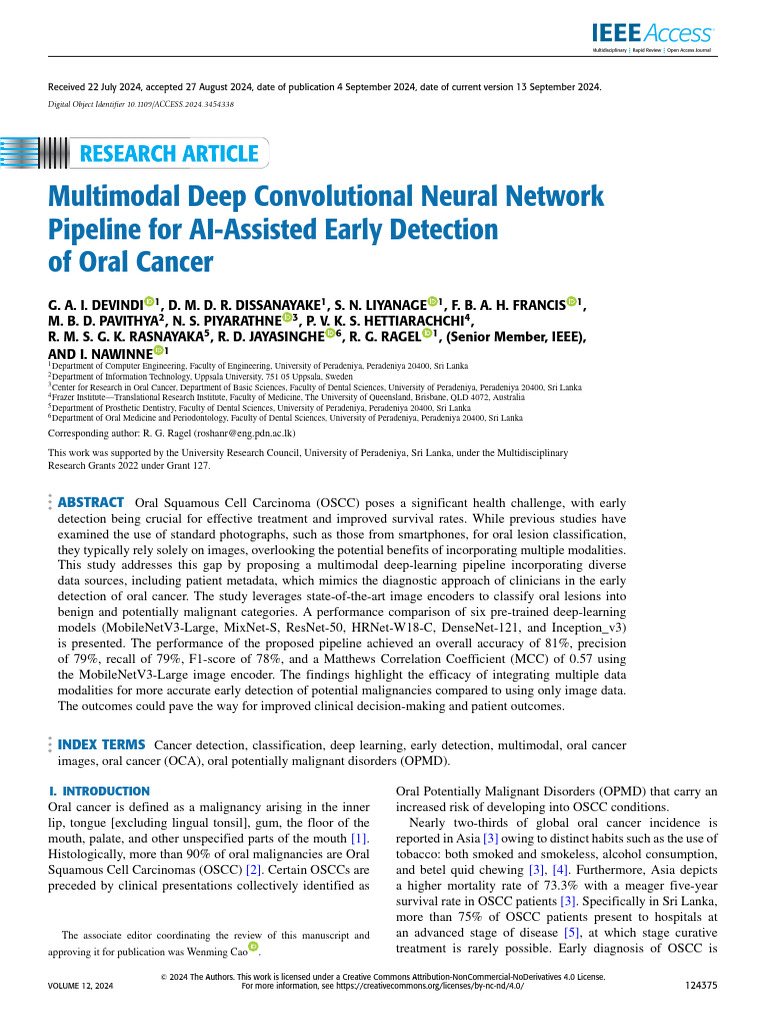 Multimodal Deep Convolutional Neural Network Pipeline for AI-Assisted ...