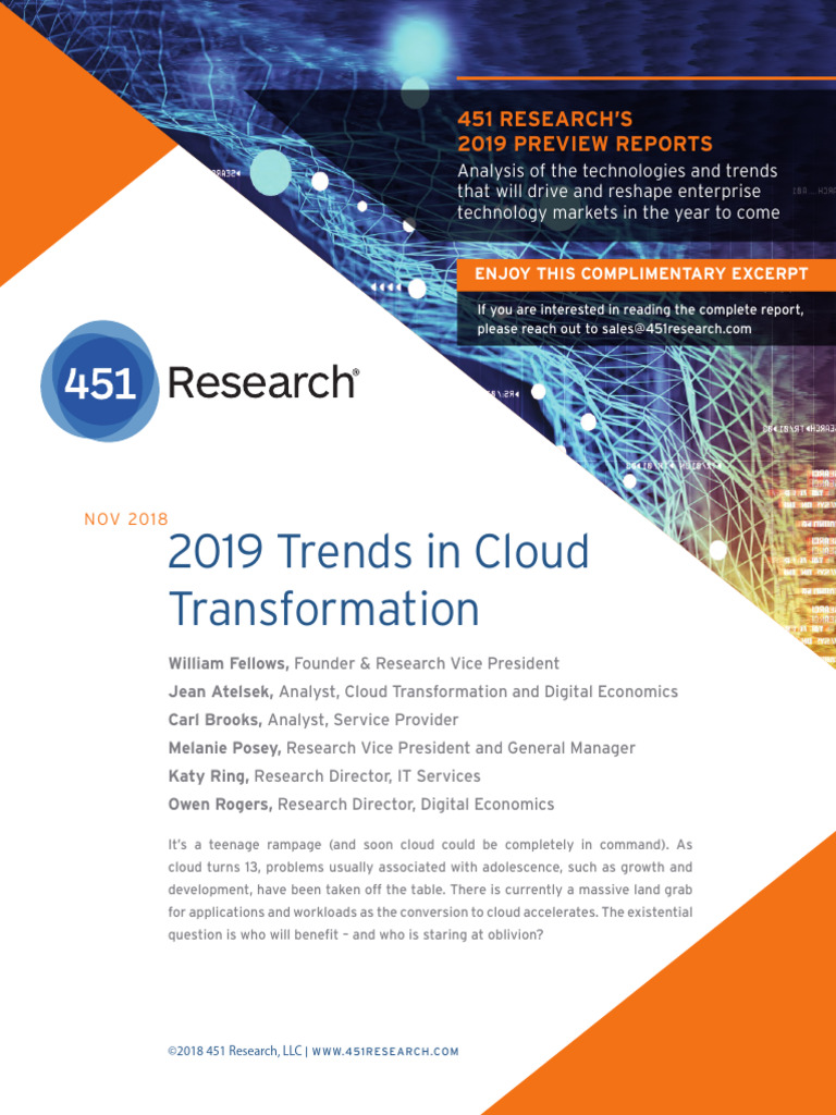 2019 Cloud Transformation Trends Report | PDF | Cloud Computing ...