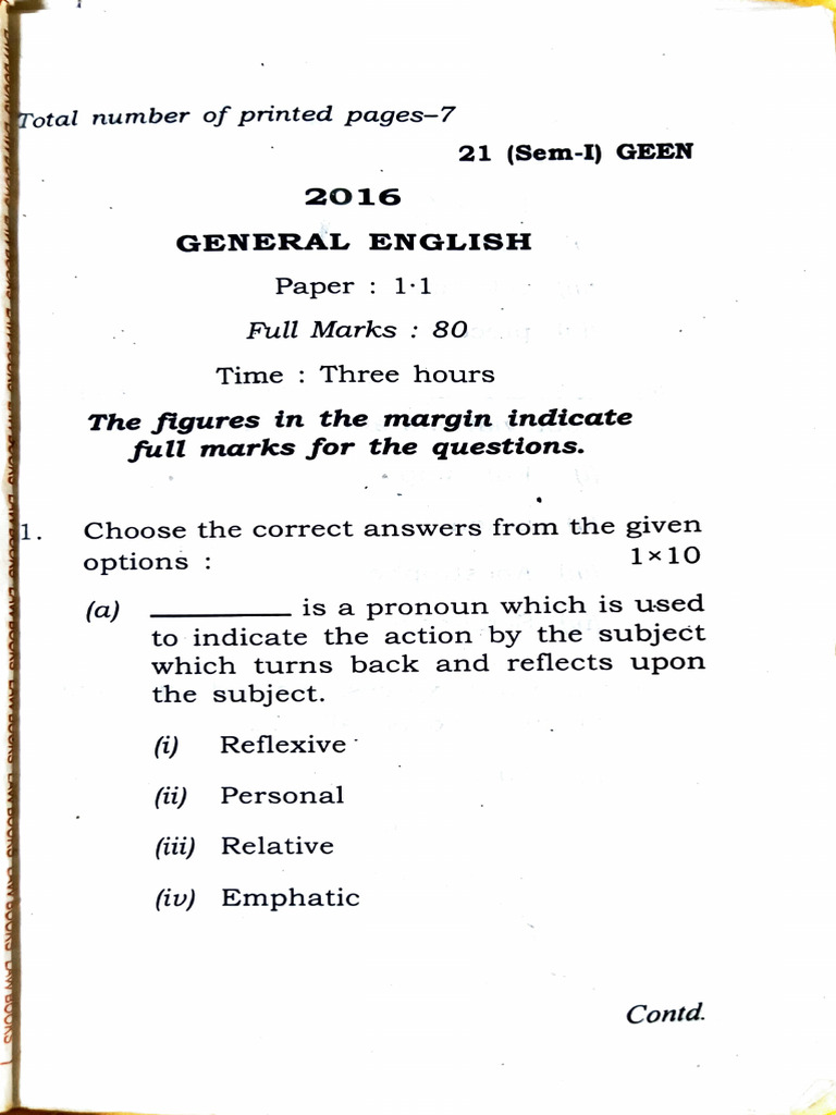 BA LLB 1st Sem English Exam Paper | PDF | Verb | Subject (Grammar)
