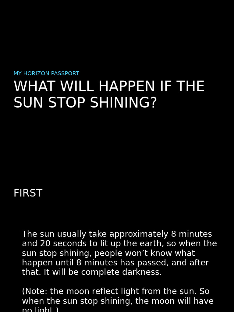 Consequences of the Sun Stopping | PDF