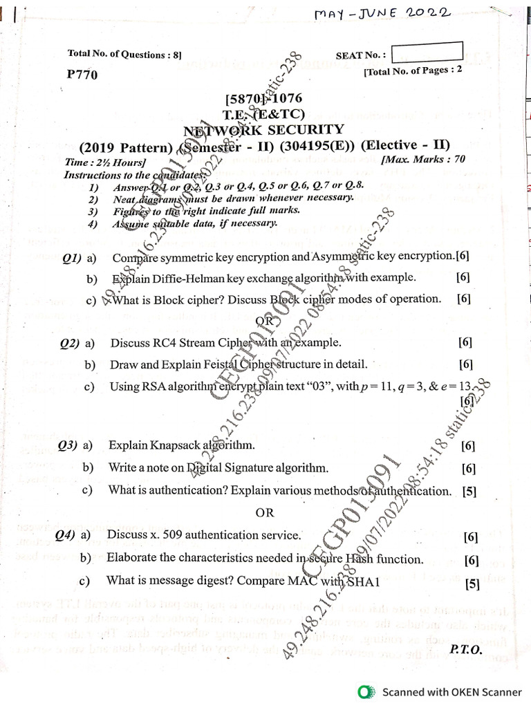 SPPU End Sem Question Paper Solution NS | PDF