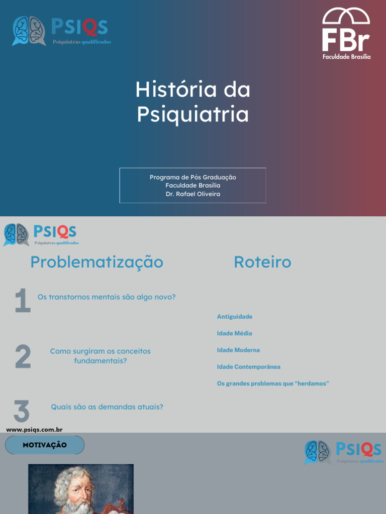 História da Psiquiatria e Transtornos Mentais | PDF | Psiquiatria ...