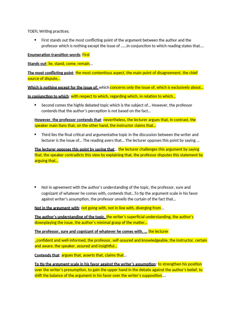 TOEFL Writing | PDF | Argument | Epistemology