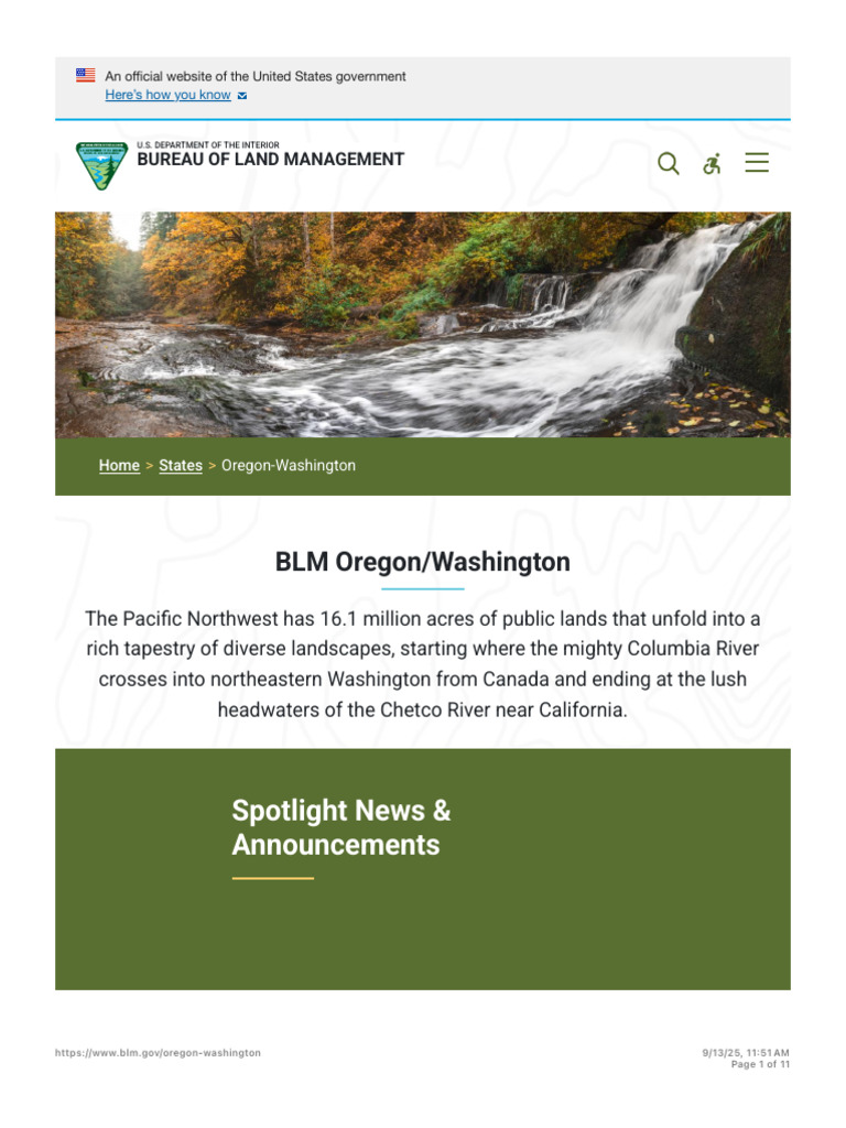 Oregon-Washington - Bureau of Land Management | PDF | Bureau Of Land ...