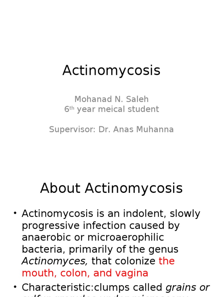 Actinomycosis | Infection | Public Health