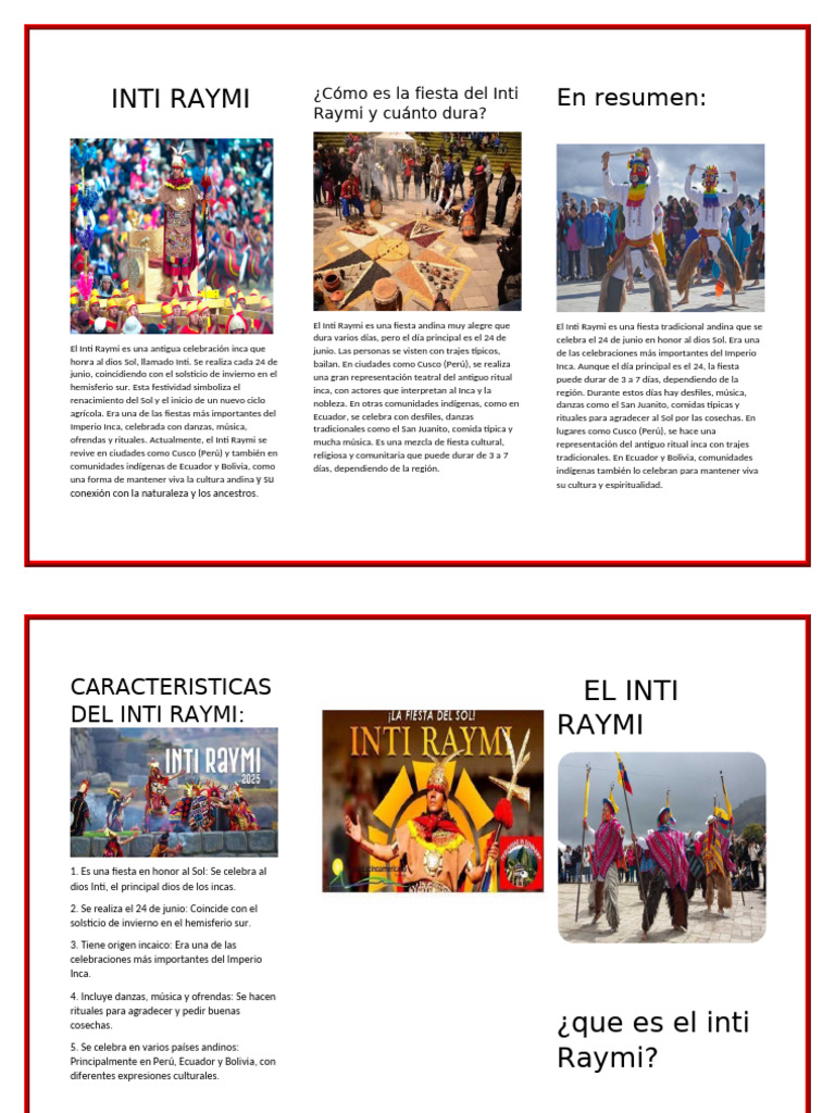 Doc1.Docx Tríptico Del Inti Raymi | PDF | Imperio Inca
