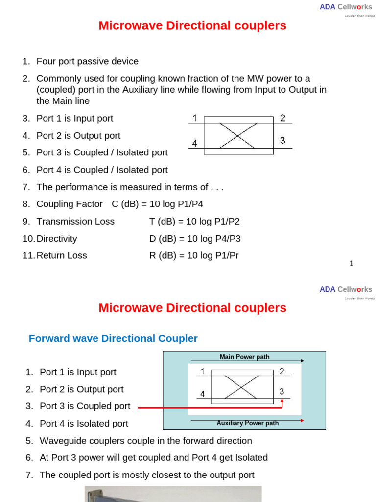 Microwave Directional Couplers Overview | PDF | Electronics ...