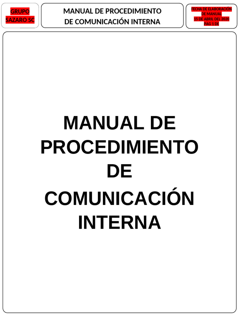 Manual de Comunicación Interna | PDF