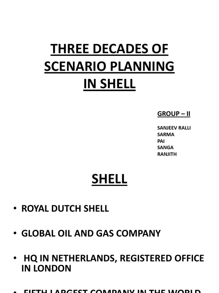 Scenario Planning in Shell | PDF