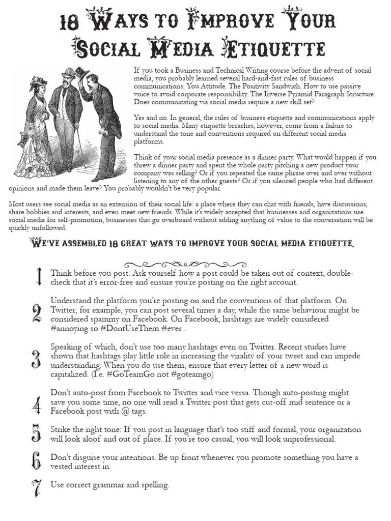 2013 - 12 - 4 - Module3 - Social Media Etiquette - 2 | PDF | Hashtag ...