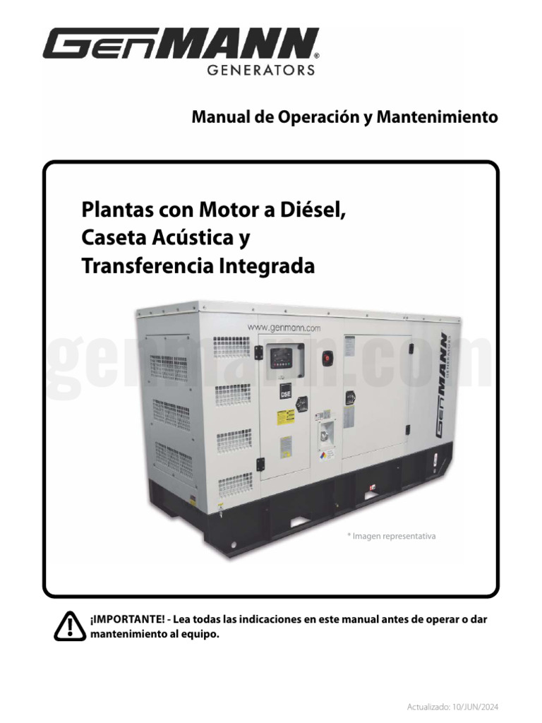Manual de Operación Planta Diésel GenMANN | PDF | Ingenieria Eléctrica ...