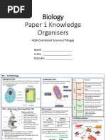 GCSE - Biology HT (Separate) - Paper 1 - Topics | PDF | Biology | Cell ...