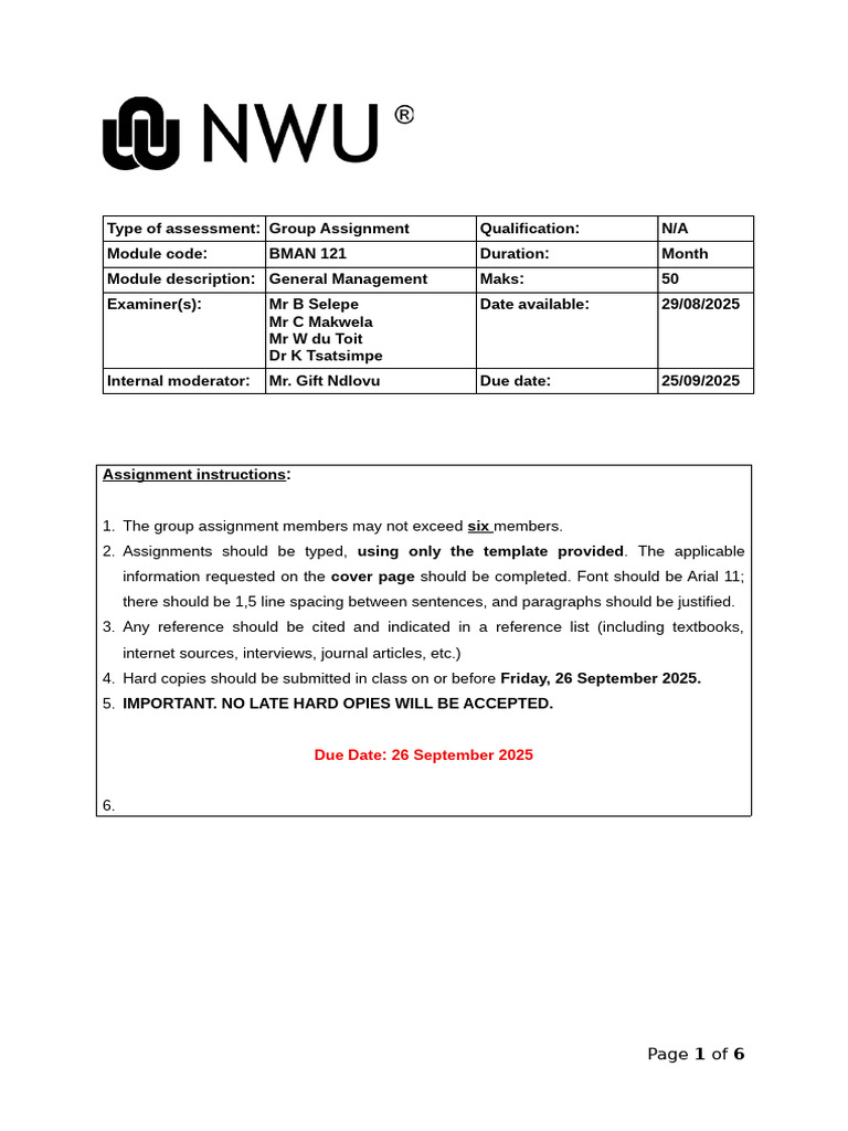 Soweto Book Café Group Assignment Guide | PDF | Entrepreneurship | Business