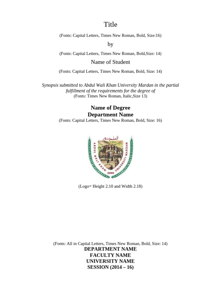 Synopsis Template New Arts 1 | PDF | Typefaces | Times New Roman
