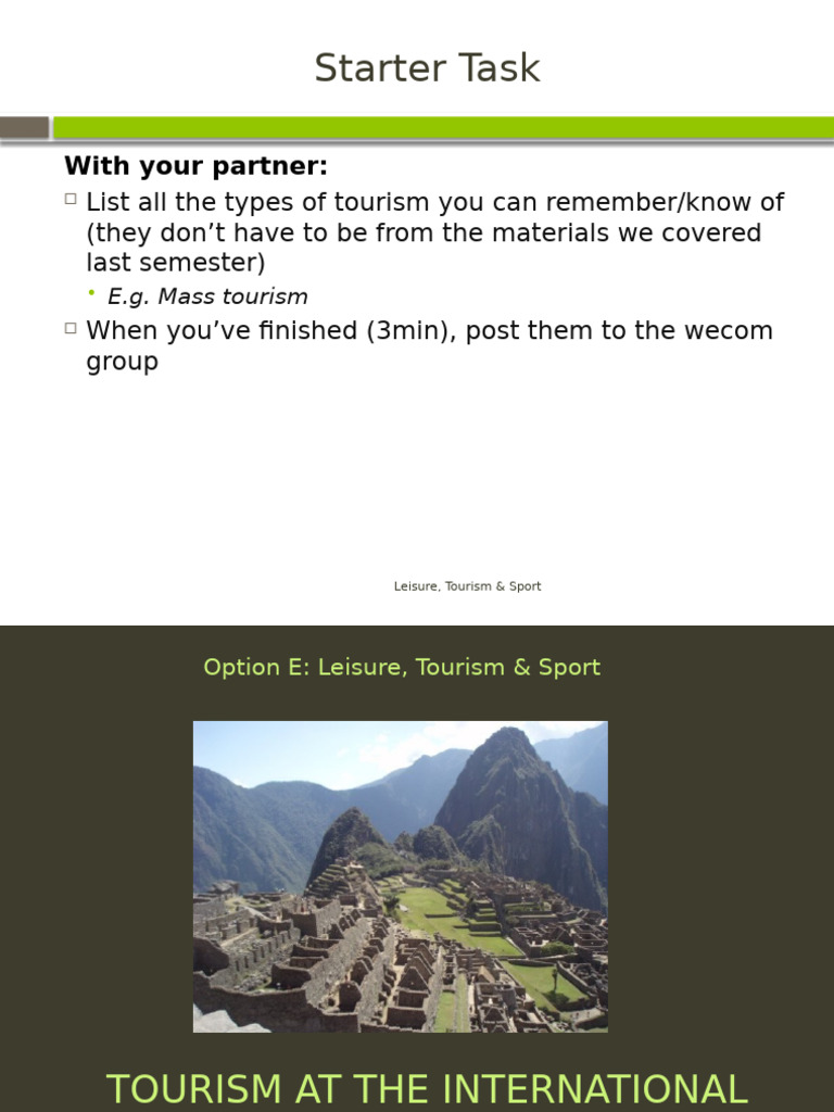 Niche Tourism - 2024 | PDF | Tourism | Greenland