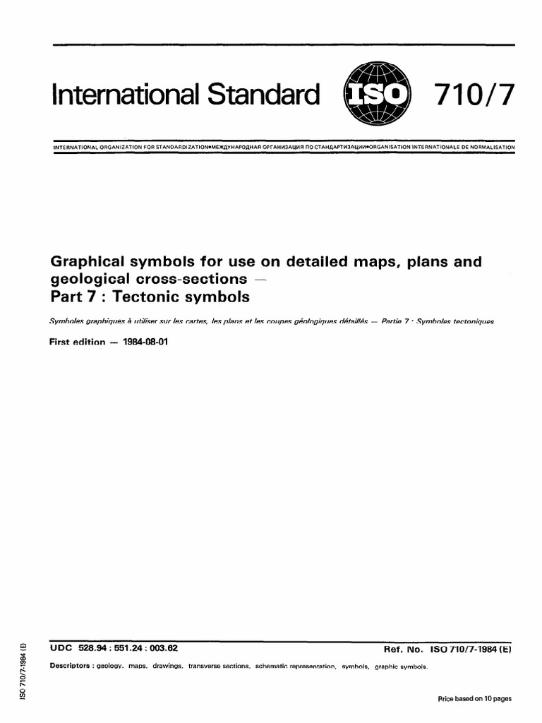 ISO 710-7-1984 Graphical Symbols For Use On Detailed Maps, Plans and ...