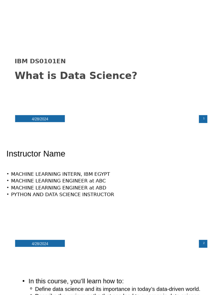 What Is Data Science - Module1 | PDF | Data Science | Data