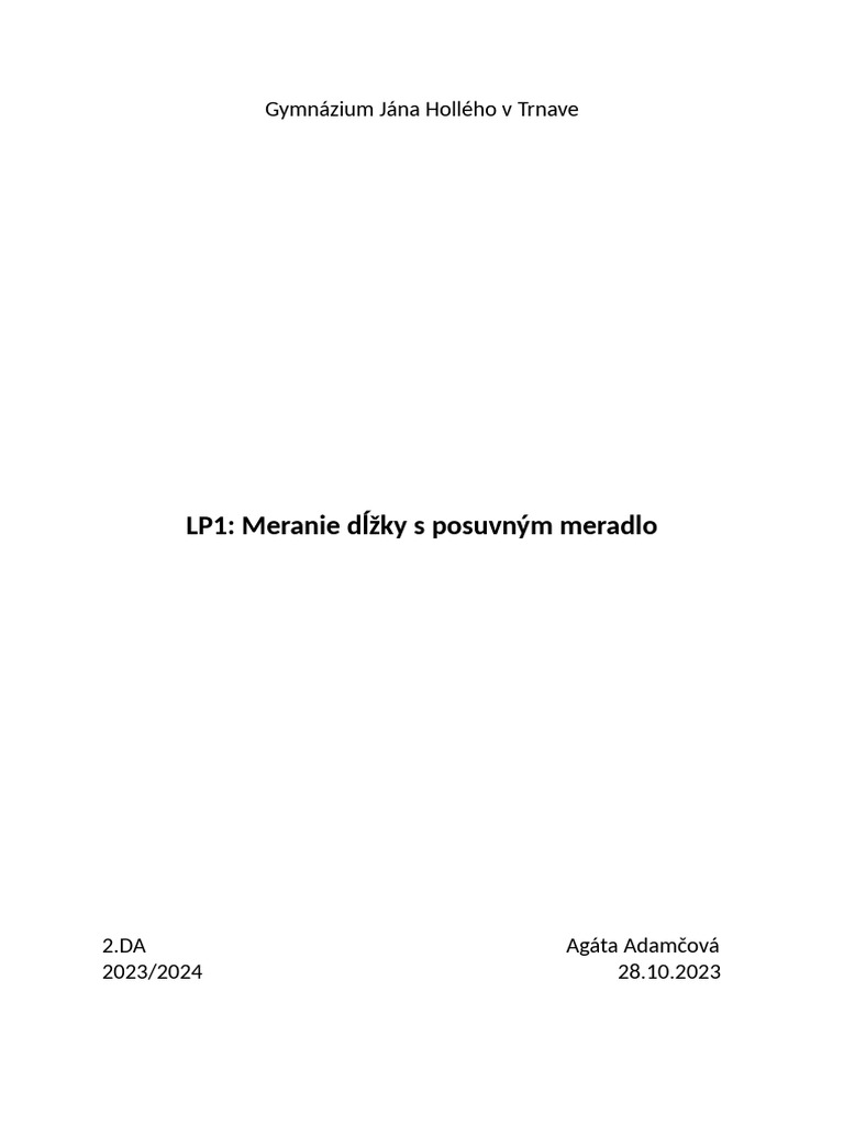 LP1 Meranie | PDF