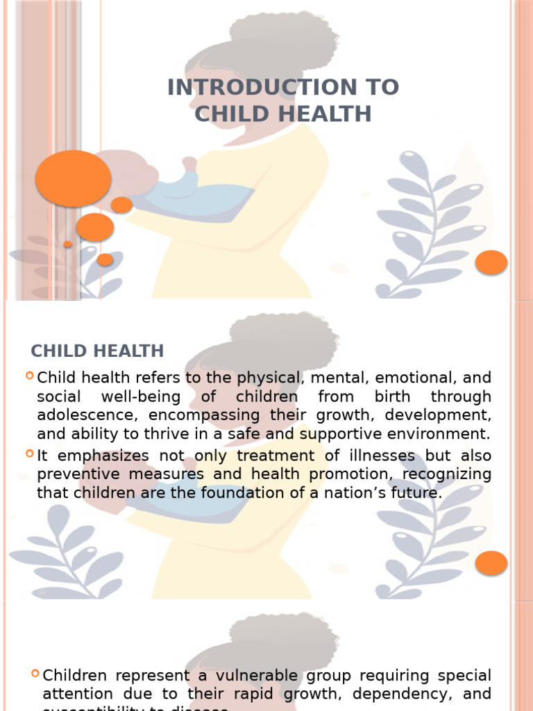 Introduction to Child Health Concepts | PDF | Malnutrition | Diarrhea