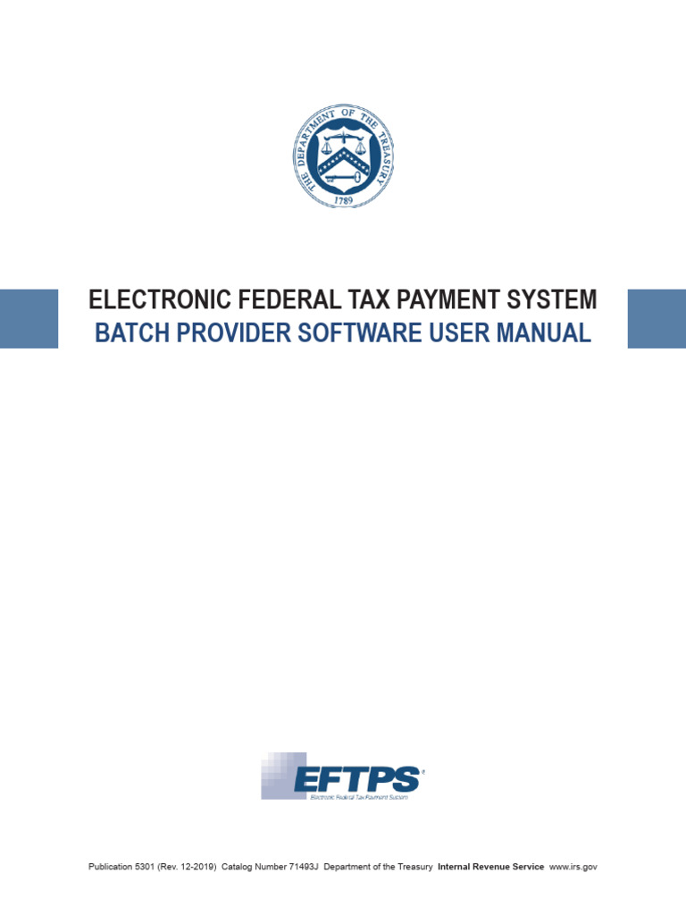 EFTPS Batch Provider Software Guide | PDF | Password | Computer File