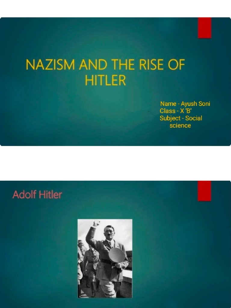 Nazism and Rise of Hitler Project | PDF