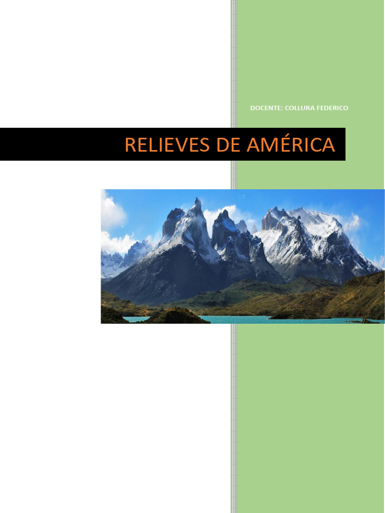 Material Bibliografico Relieves de América (1) | PDF | Terreno | Montañas