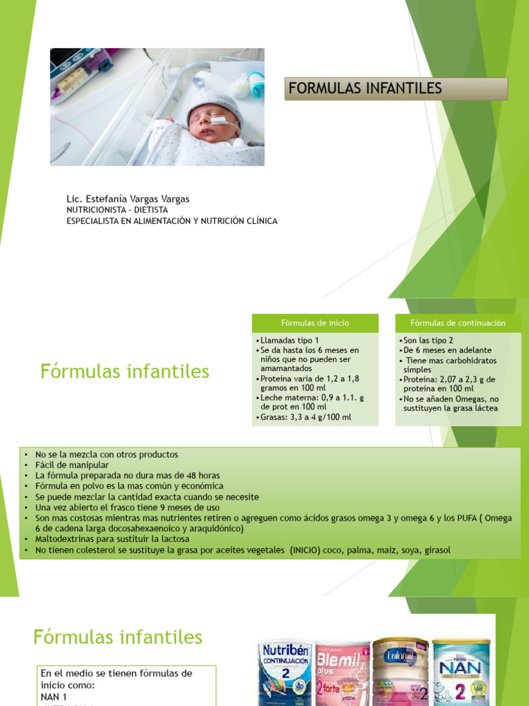 Formulas Infantiles.pptx | PDF | Leche | Nutrición