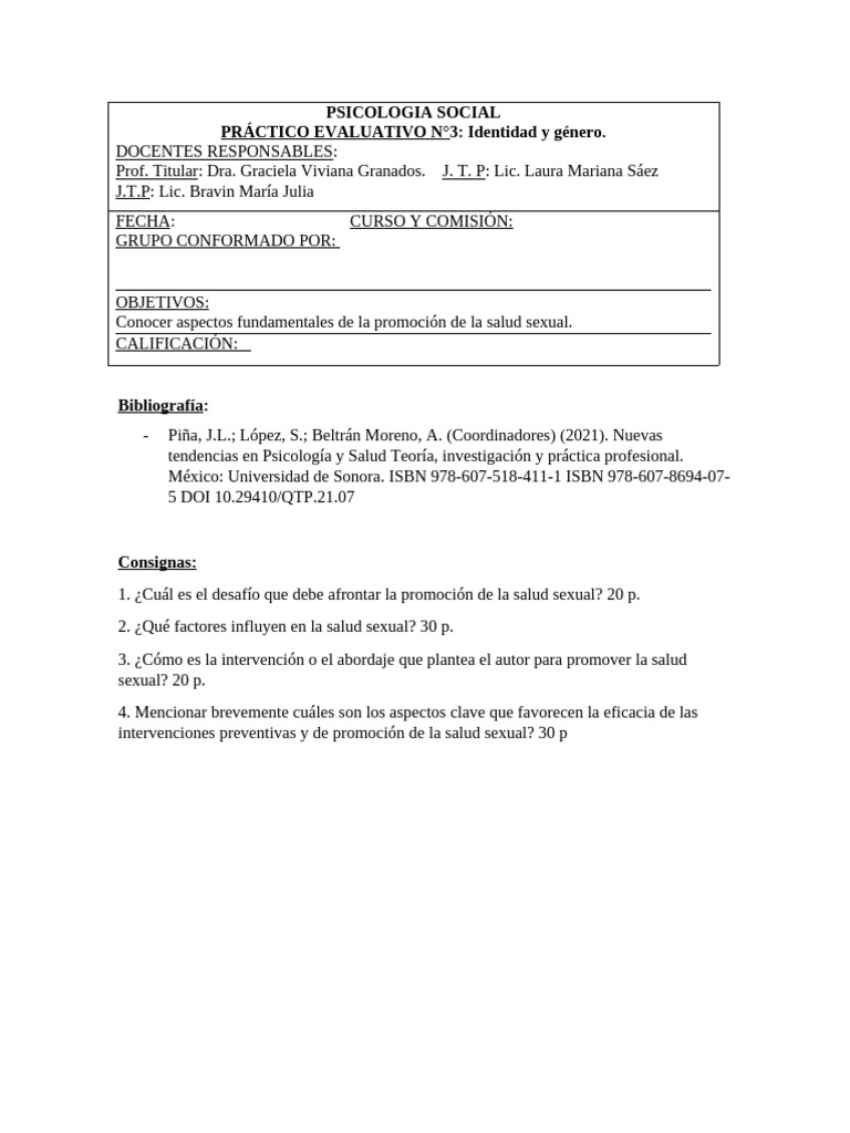 TP3 - Identidad y Género 2025 | PDF