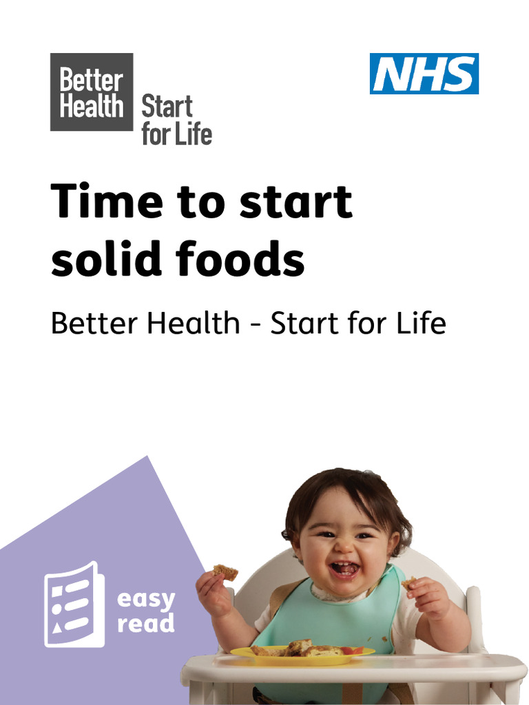 1 Time To Start Solid Food Book Let | PDF | Infants | Breastfeeding
