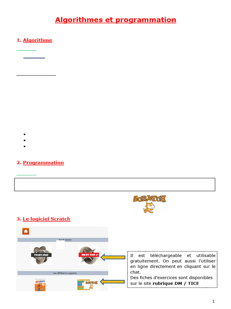 Cours Algorithmes Et Programmation | PDF | Structure de contrôle | Programme informatique