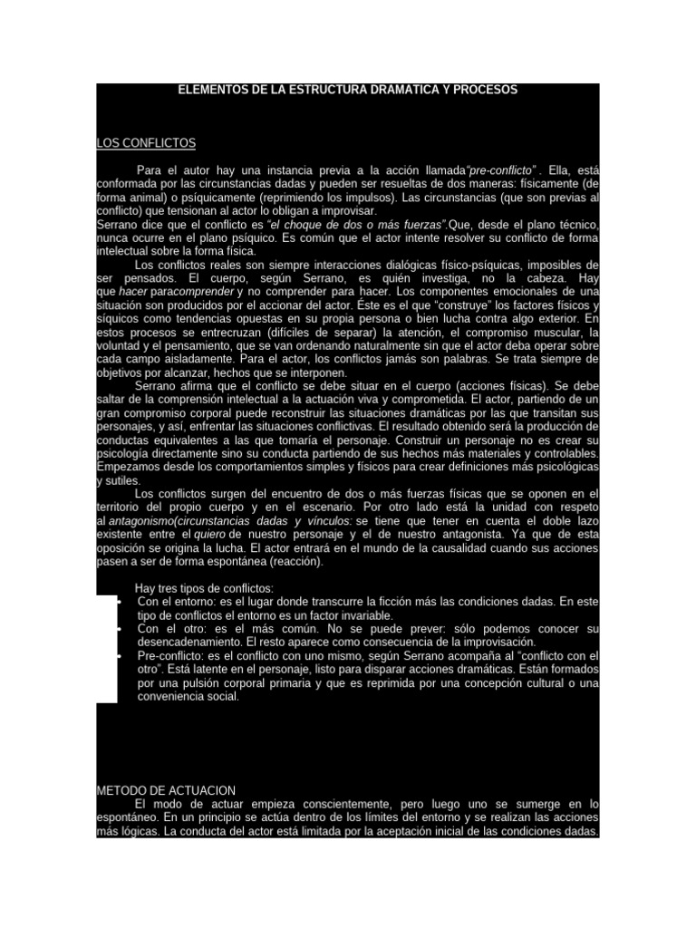Elementos de La Estructura Dramatica y Procesos | PDF | Teatro ...