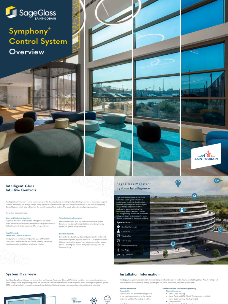 SageGlass Symphony Control System Overview | PDF | System | Window