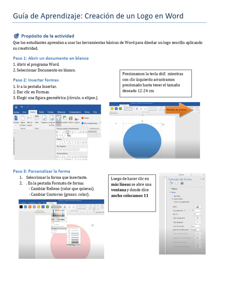 Crea un Logo Sencillo en Word | PDF