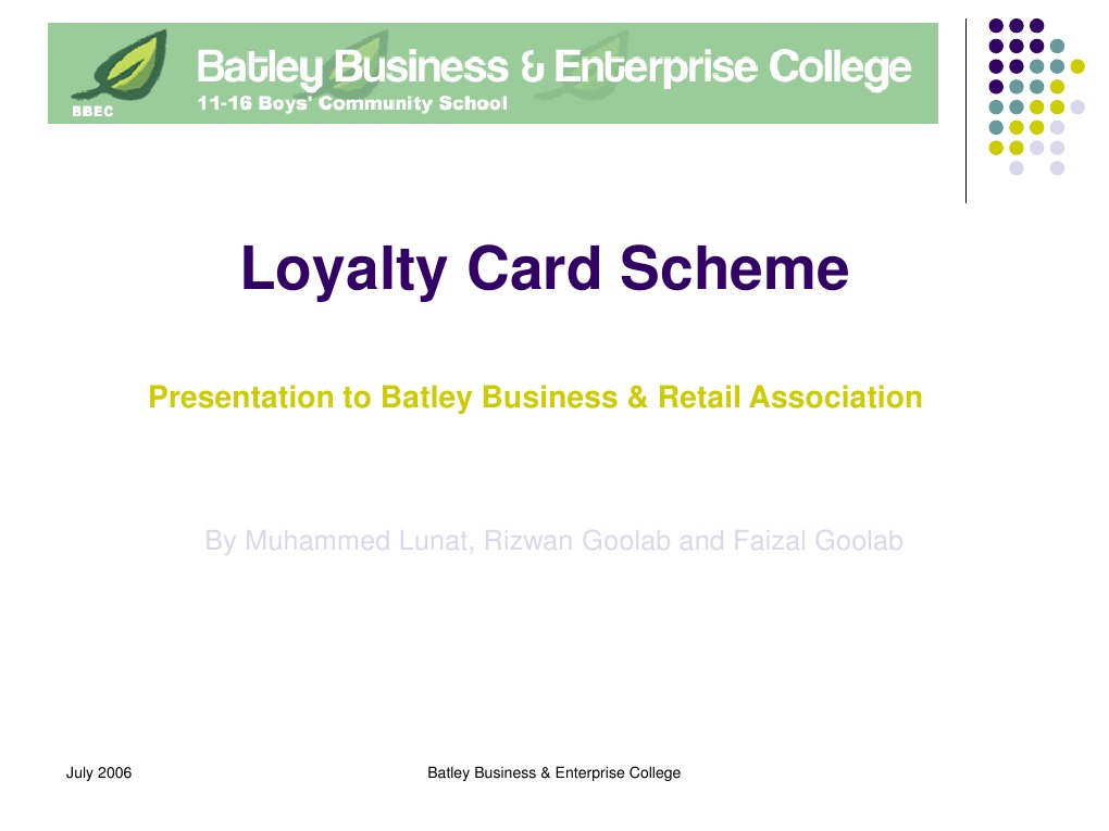 Student Presentation - Loyalty Card | PDF | Loyalty Program | Cognition