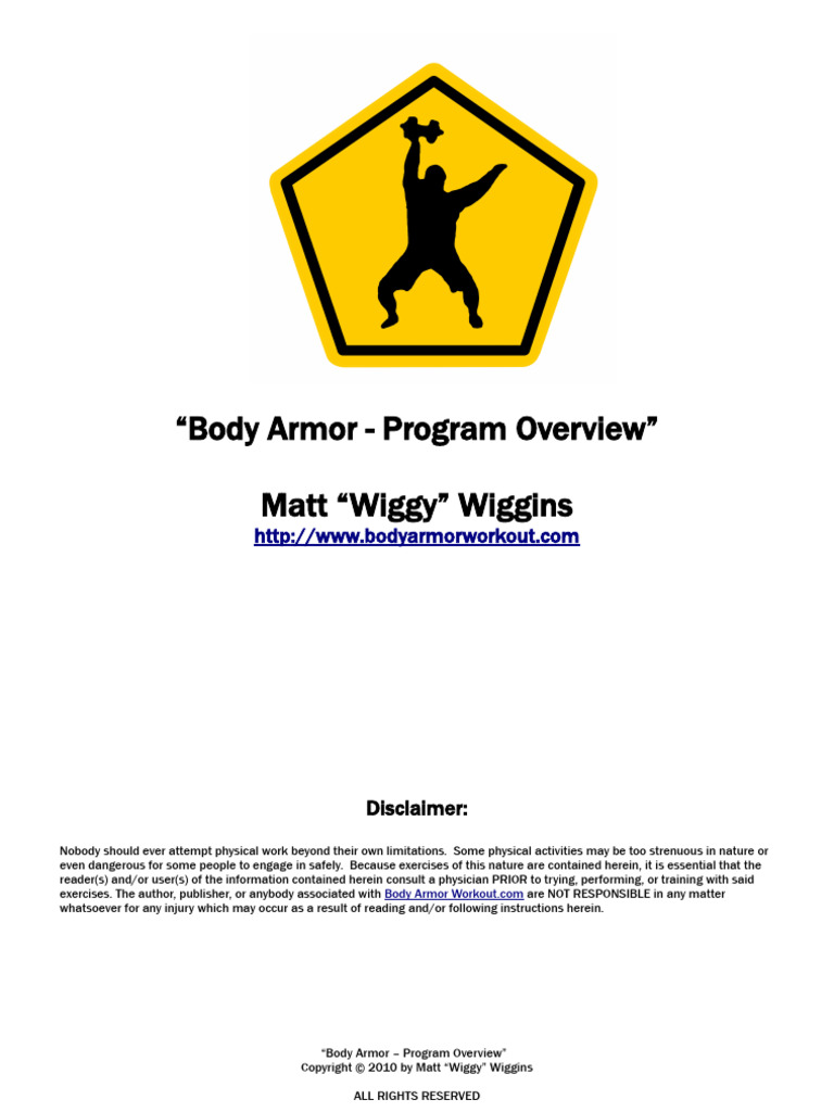 Body Armor - Program Overview | PDF | Physical Fitness | Strength Training