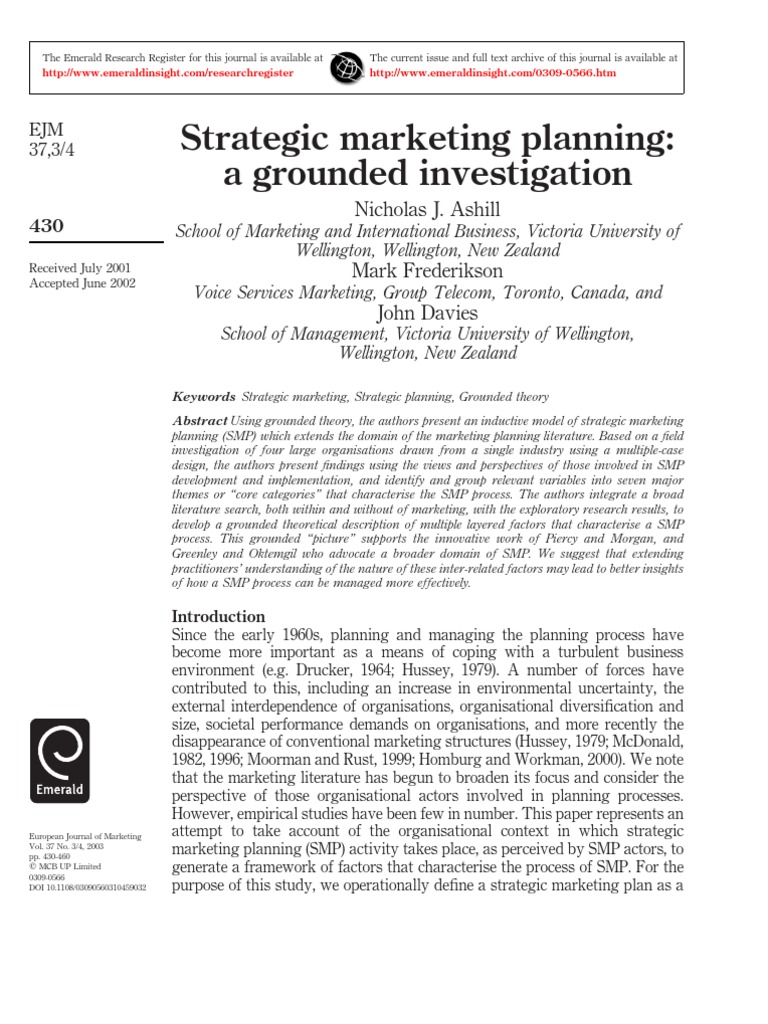 Strategic Marketing Insights | PDF | Strategic Management ...