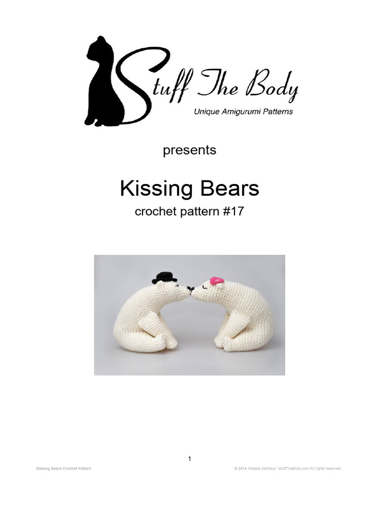 Kissing Bears Crochet Pattern Guide | PDF | Crochet | Yarn