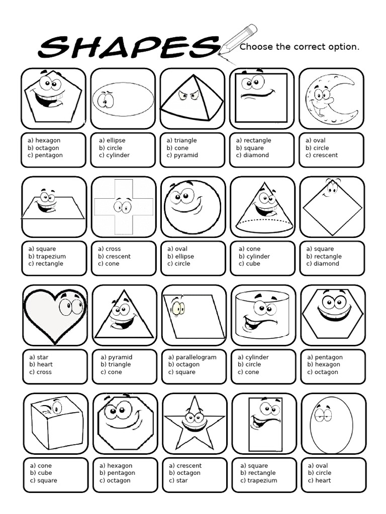 Shape Identification Quiz Options | PDF