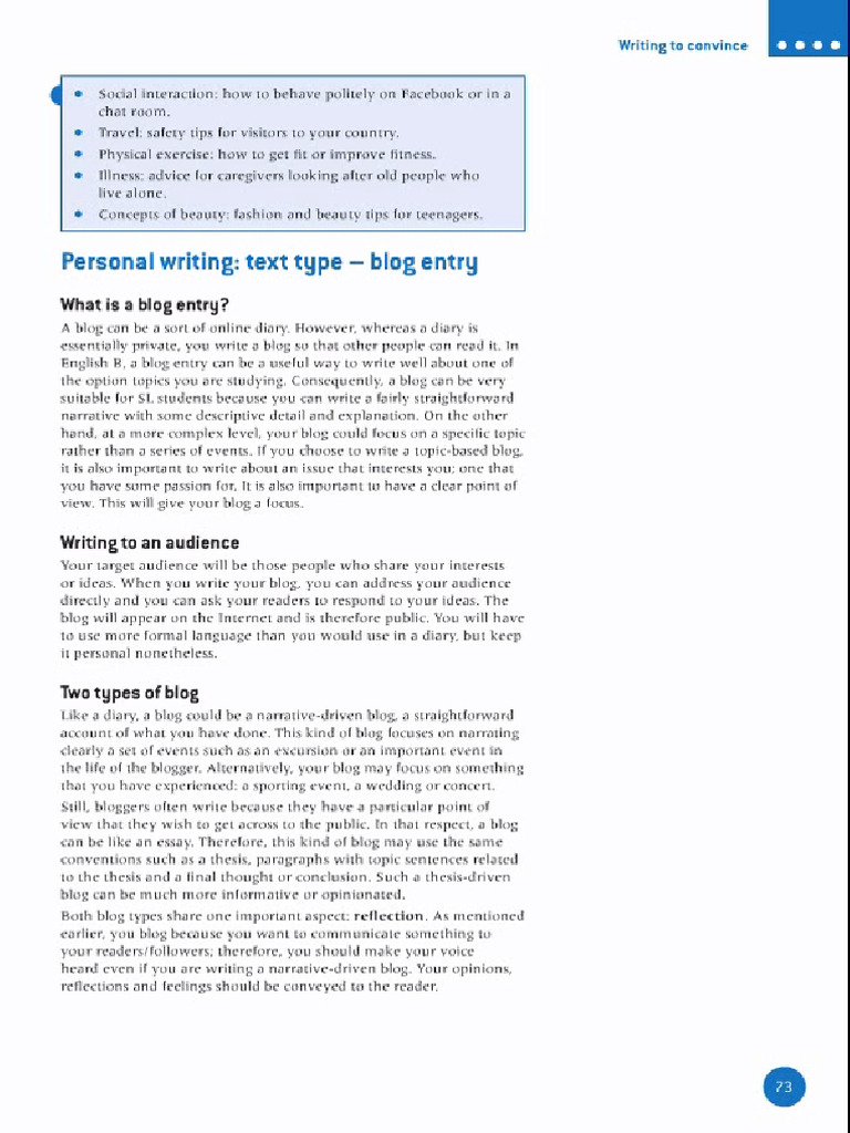 How To Write A Blog Entry | PDF