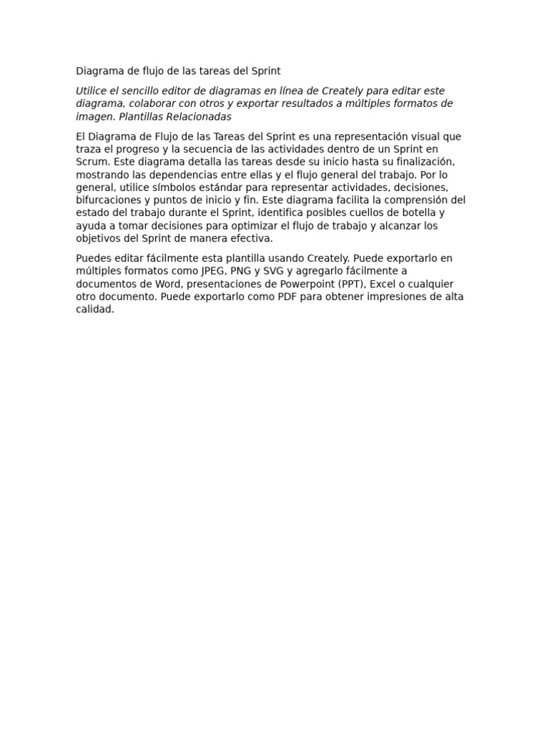 Diagrama de Flujo de Las Tareas Del Sprint | PDF