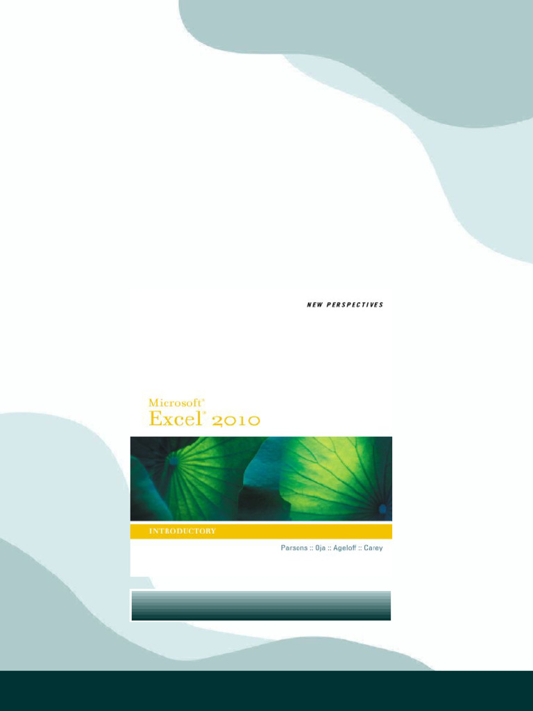 (Ebook) New Perspectives On Microsoft Office Excel 2010, Introductory ...
