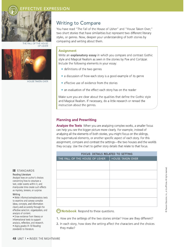 Writing To Compare Assignment | PDF